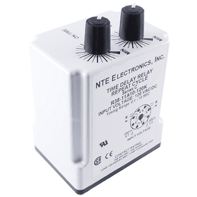 NTE Electronics R38-11A10-120L RELAY DPDT REPEAT CYCLE TIMER 10AMP ...