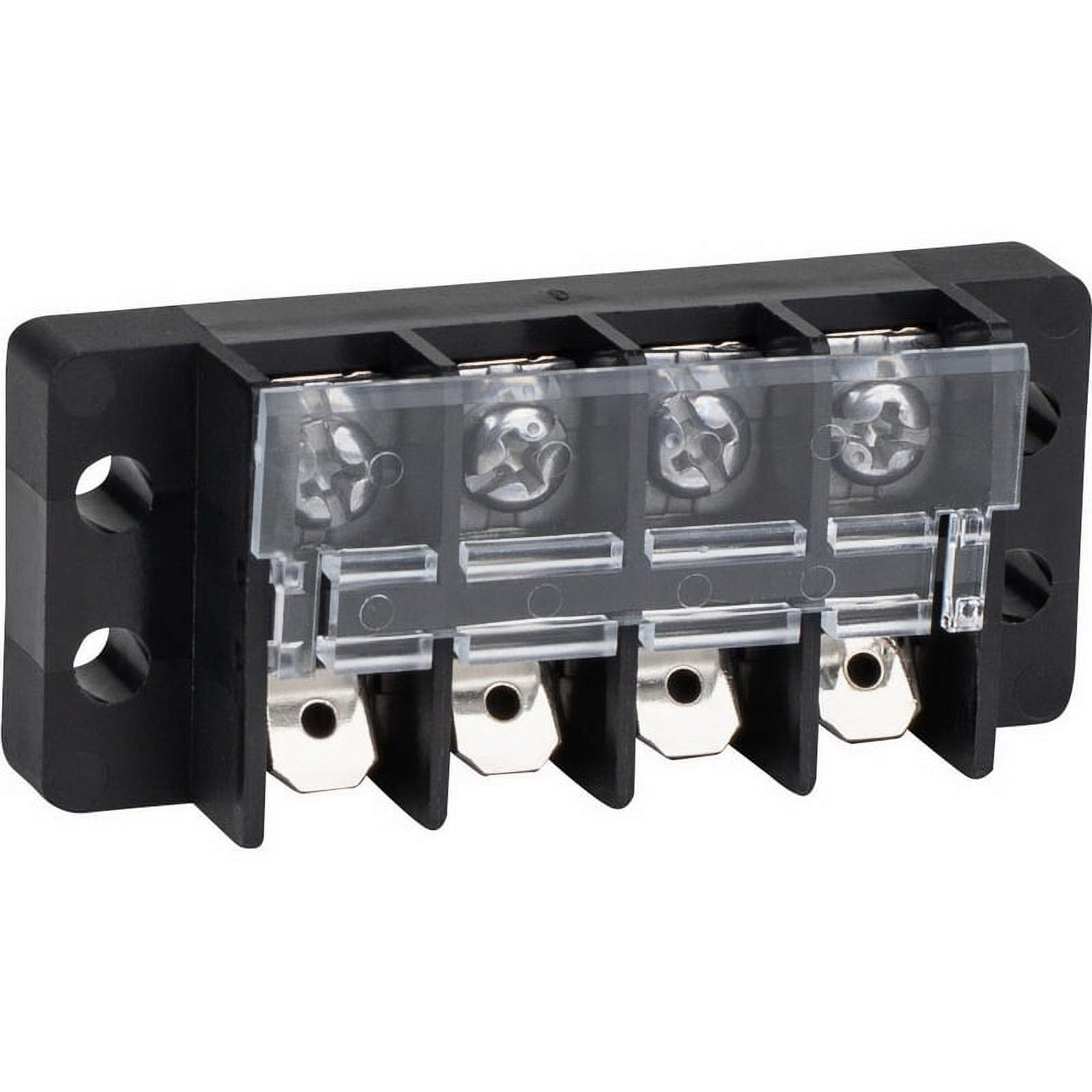 NTE Terminal Strip 4-Pole 20A Half Screws and Half Male Quick ...