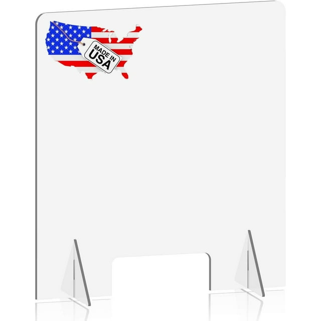 NTELLIMADE Sneeze Guard, Plexiglass Shield for Desk Counter and Table ...