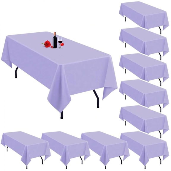 6 Pack Black Tablecloths for 6 Foot Rectangle Tables 60 x 102 Inch ...