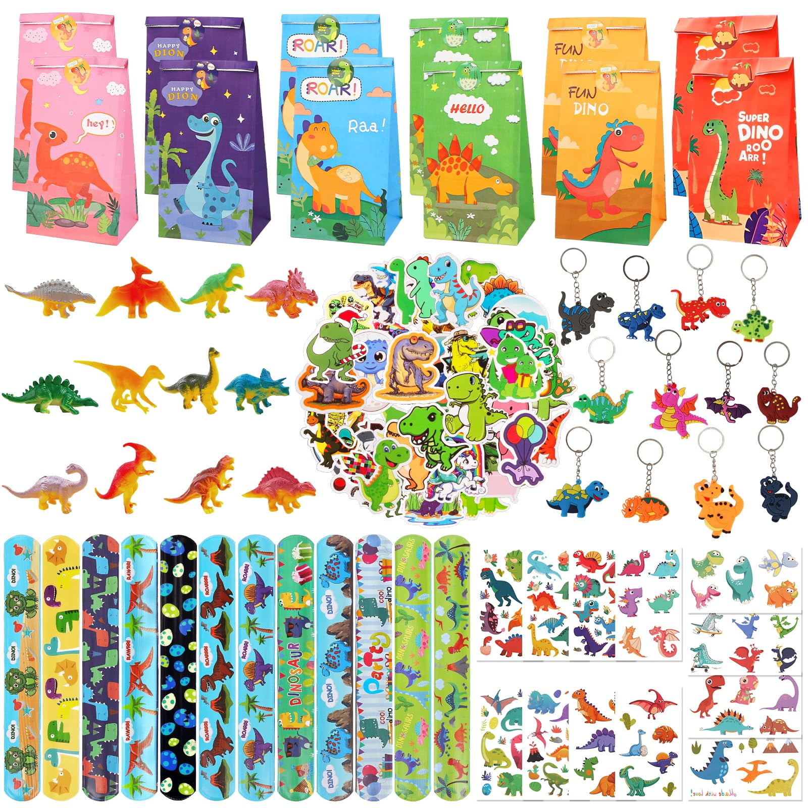 NTGFU 110pcs Dinosaur Party Favors for Kids Goodie Bags for Birthday ...