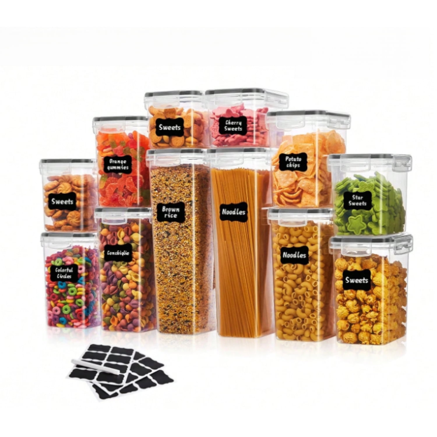 NTGFU Airtight Food Storage Containers Set with Lids - 12 PCS,BPA Free ...