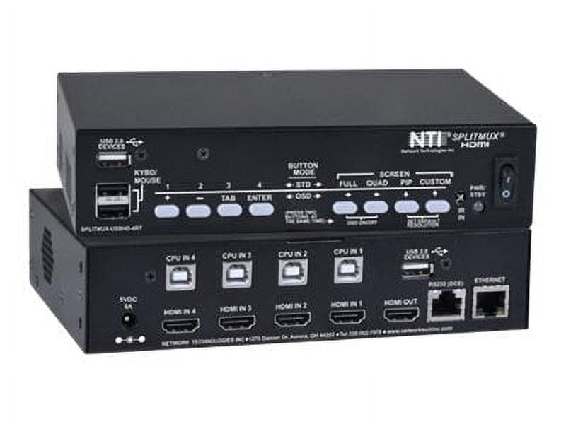 NTI SPLITMUX HDMI Quad Screen Multiviewer - KVM switch - 4 x KVM port(s ...