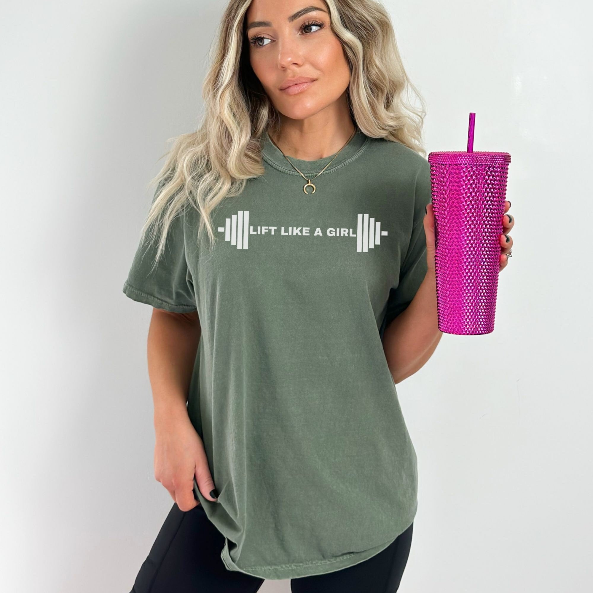 NTKHub Lift Like A Girl Oversized Workout Tee – Comfort Colors Gym ...