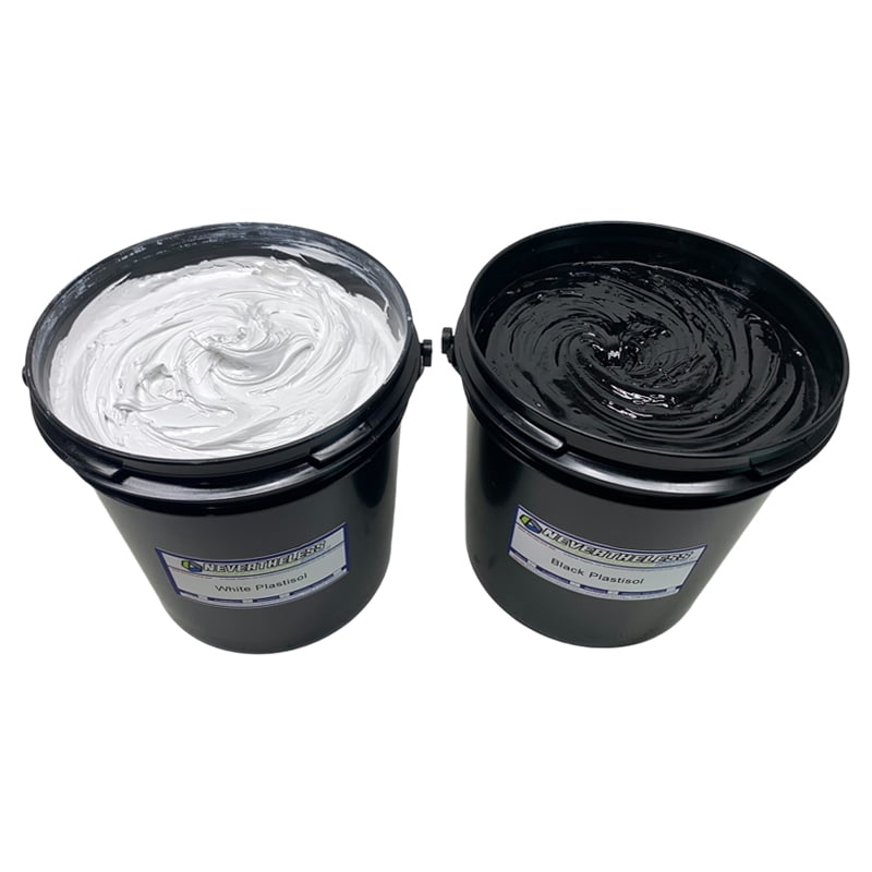 NTL Screen Printing Ink - Gallon Combo Black and White Plastisol Ink ...