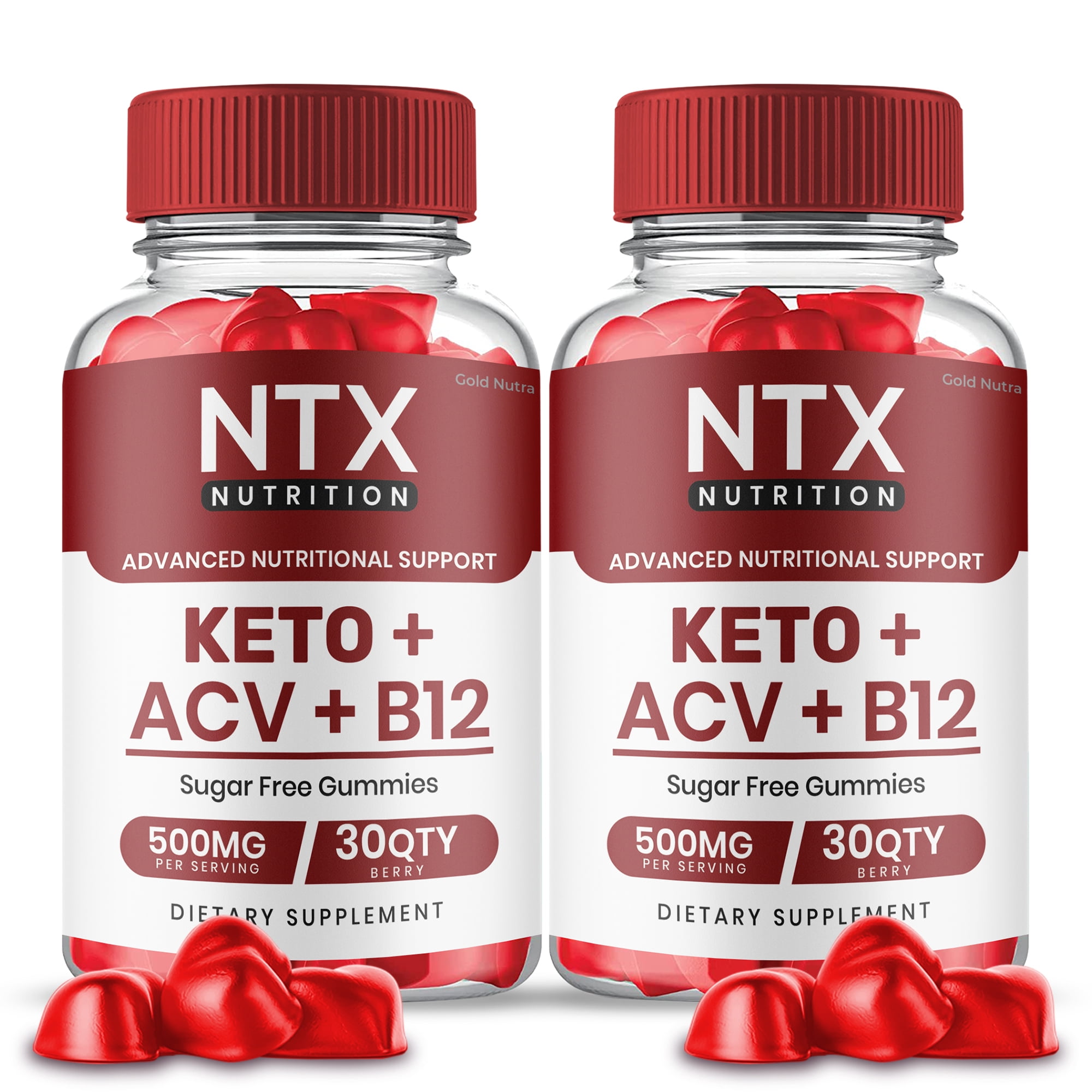 NTX Nutrition Keto ACV Gummies with Apple Cider Vinegar, Detox ...
