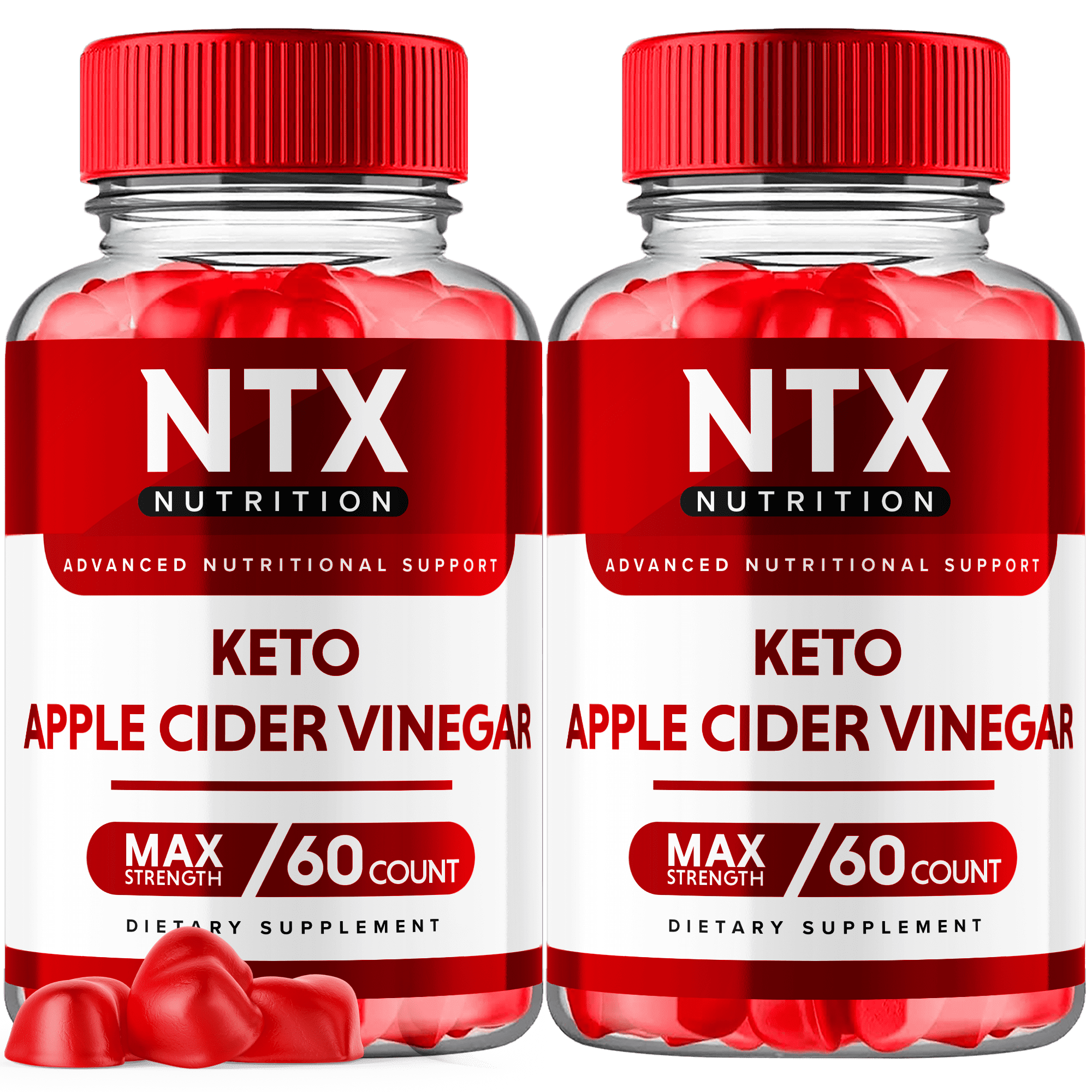 NTX Nutrition Keto Apple Cider Vinegar Gummies Max Strength ACV Supplement 120 Gummies - Walmart.com
