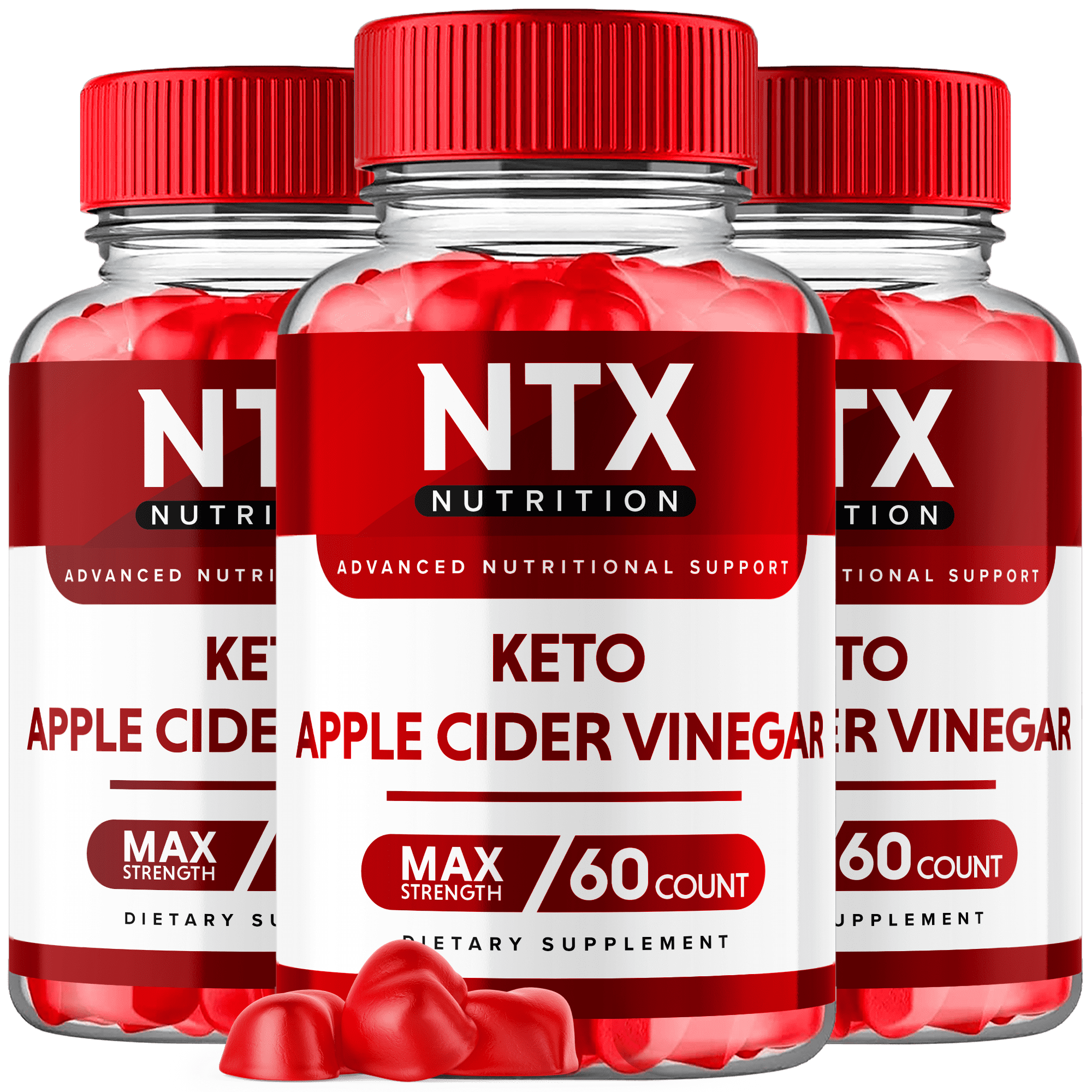 NTX Nutrition Keto Apple Cider Vinegar Gummies Max Strength ACV ...