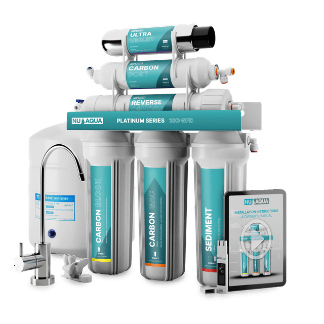 NU Aqua Platinum Series 6 Stage UV Ultraviolet 100GPD RO System - Walmart.com