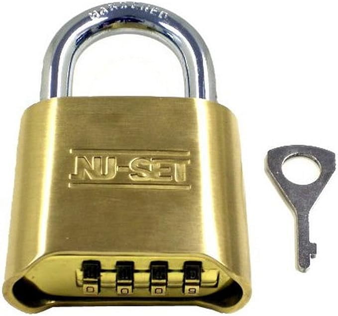 NU-SET Lock | 2-Inch 4-Number Combination Padlock |Steel Padlock With ...