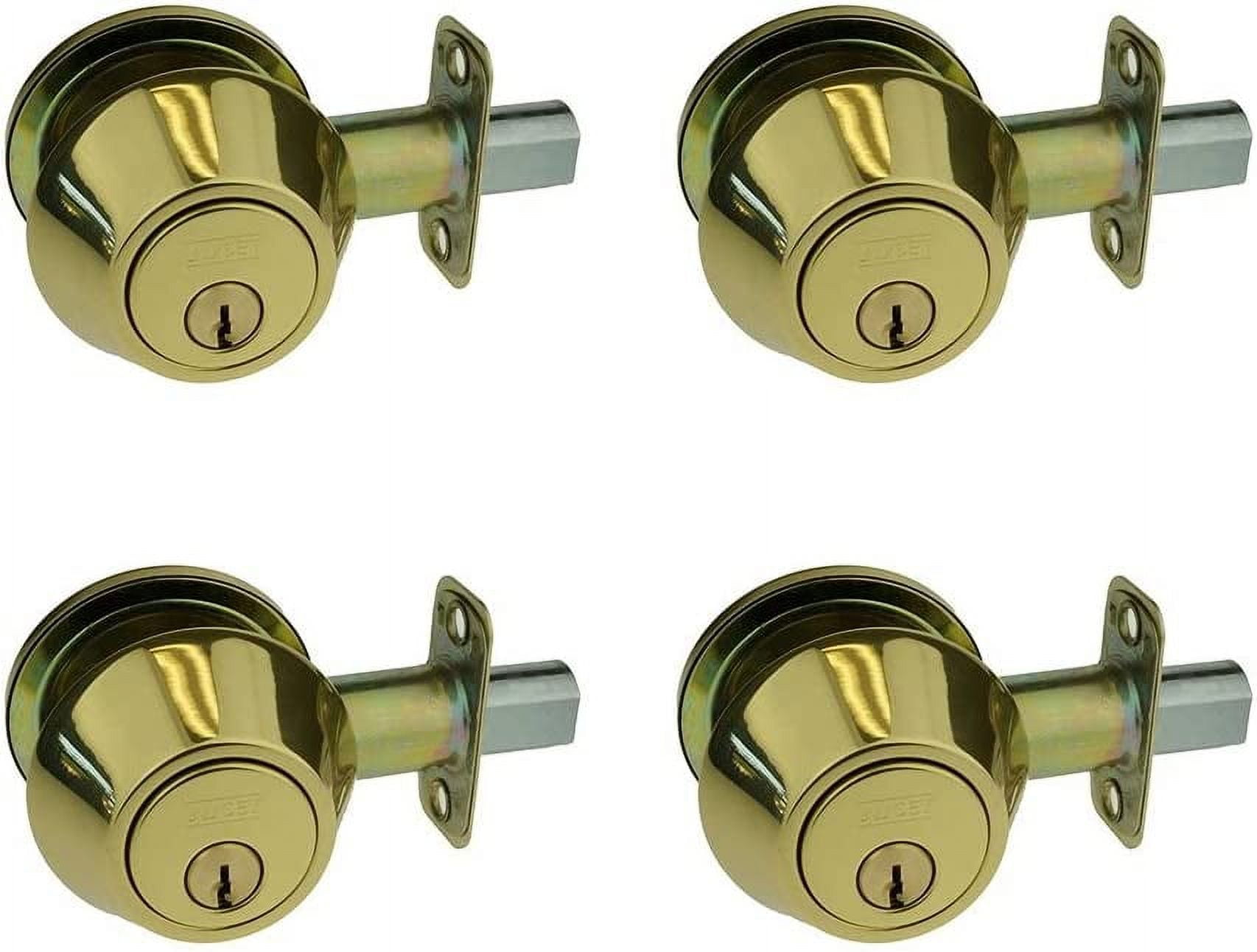 NU-Set Lock | Single Cylinder Deadbolt Keyed Alike Lock | 4 Pack ...