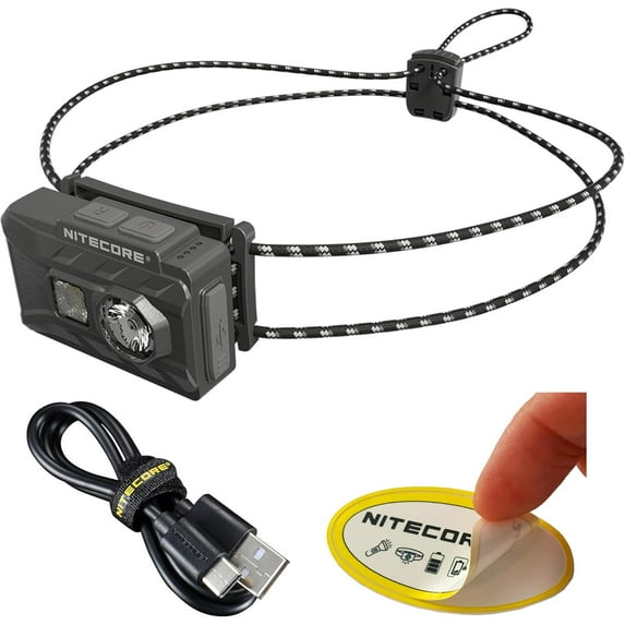 NU20 Classic Ultralight Headlamp, 360 Lumen USB-C Rechargeable ...
