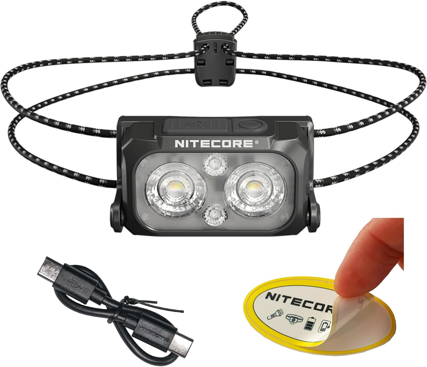 NU25 MCT UL 400 Lumens Ultra Lightweight Headlamp, USB-C Rechargeable ...