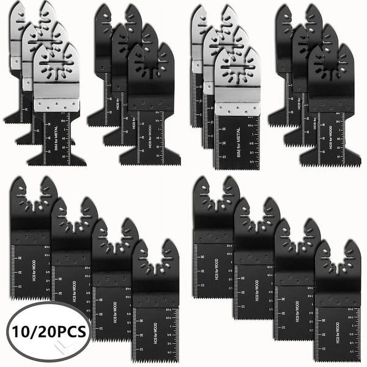 NUAHRHY 10/20pcs Bi-metal/Mix Saw Blades Oscillating Multi Tool for ...