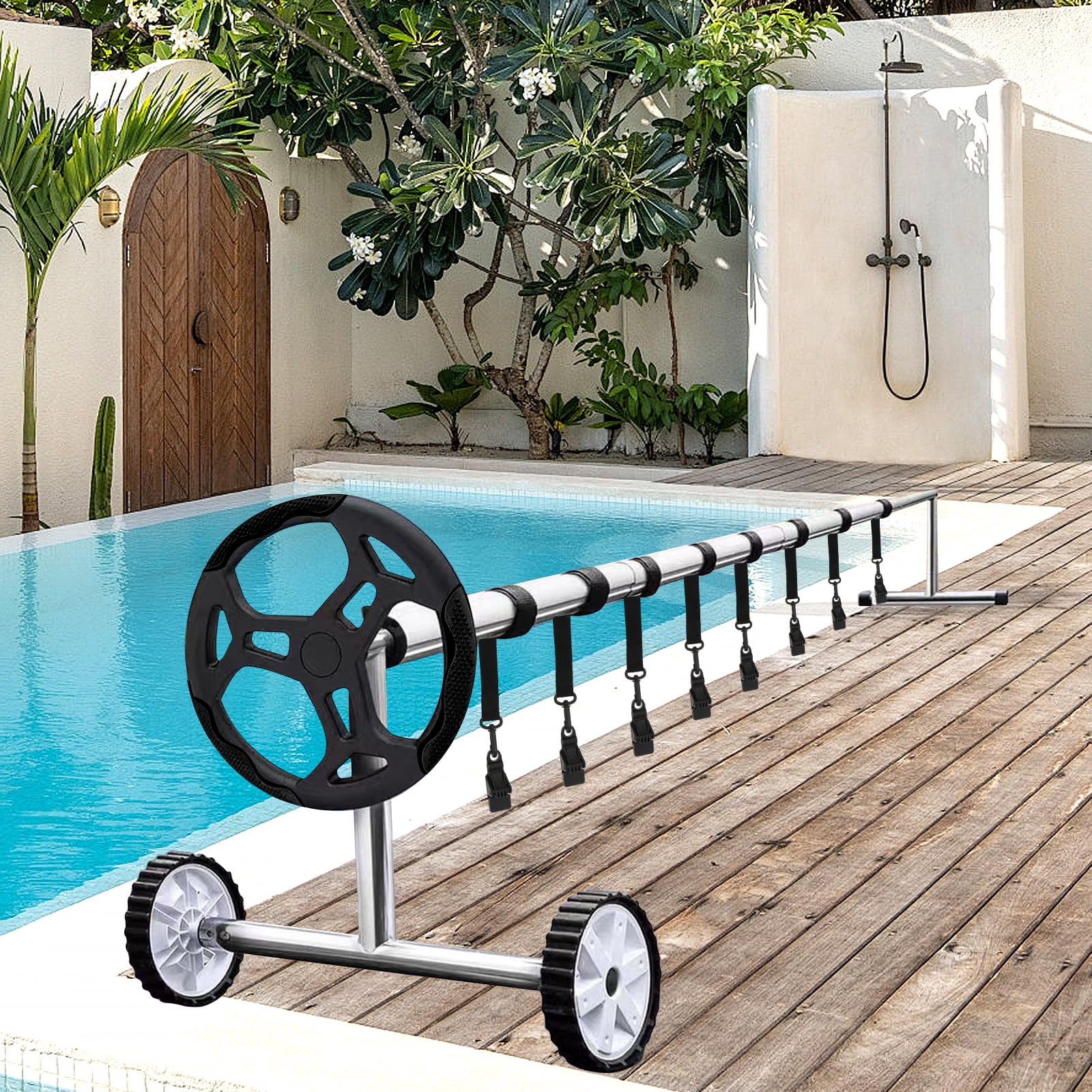 NUAHRHY 24pcs Pool Solar Cover Reel Attachment Kit Including 8 Strap ...