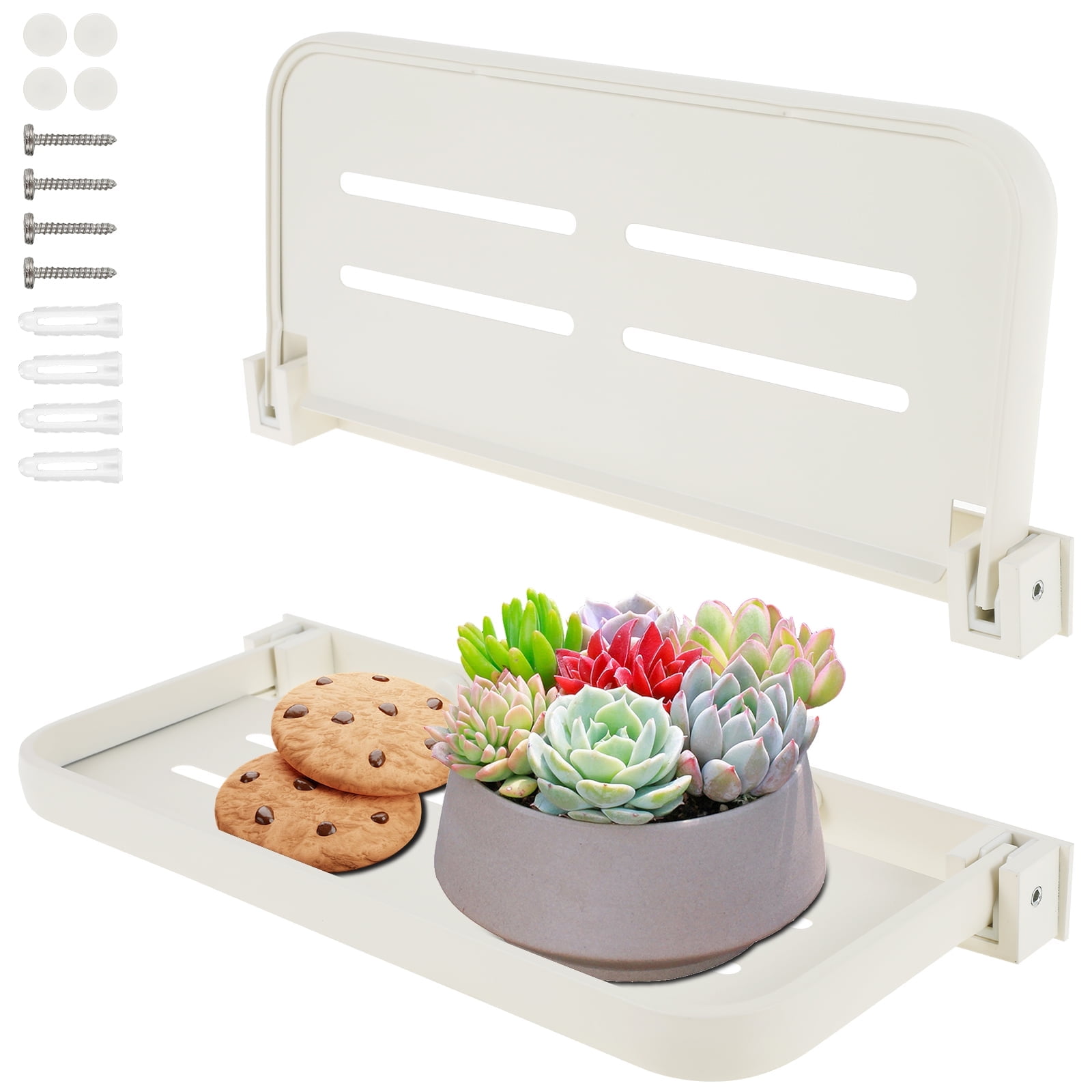 NUAHRHY 2Pcs RV Foldable Shelf RV Aluminium Alloy Fold Down Shelf Wall ...