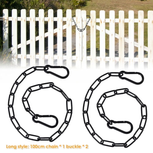 NUAHRHY 2pcs Gate Chain Lock Stainless Steel 20/39inch Gate Chain Link ...