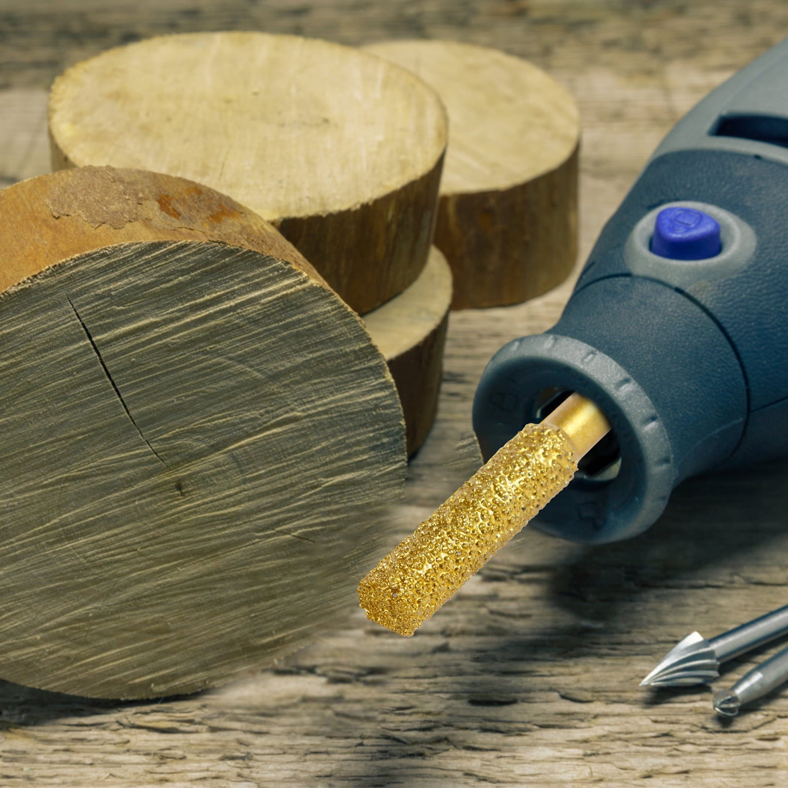 NUAHRHY 3Pcs Diamond Grinding Bit Set 6mm Shank Universal Diamond Burr ...