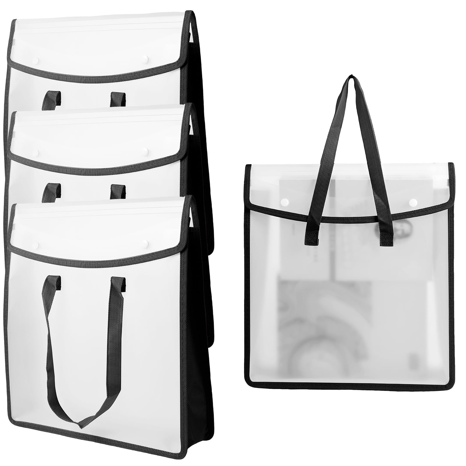 NUAHRHY 3Pcs Scrapbook Paper Storage Organizer with Handle Lightweight ...