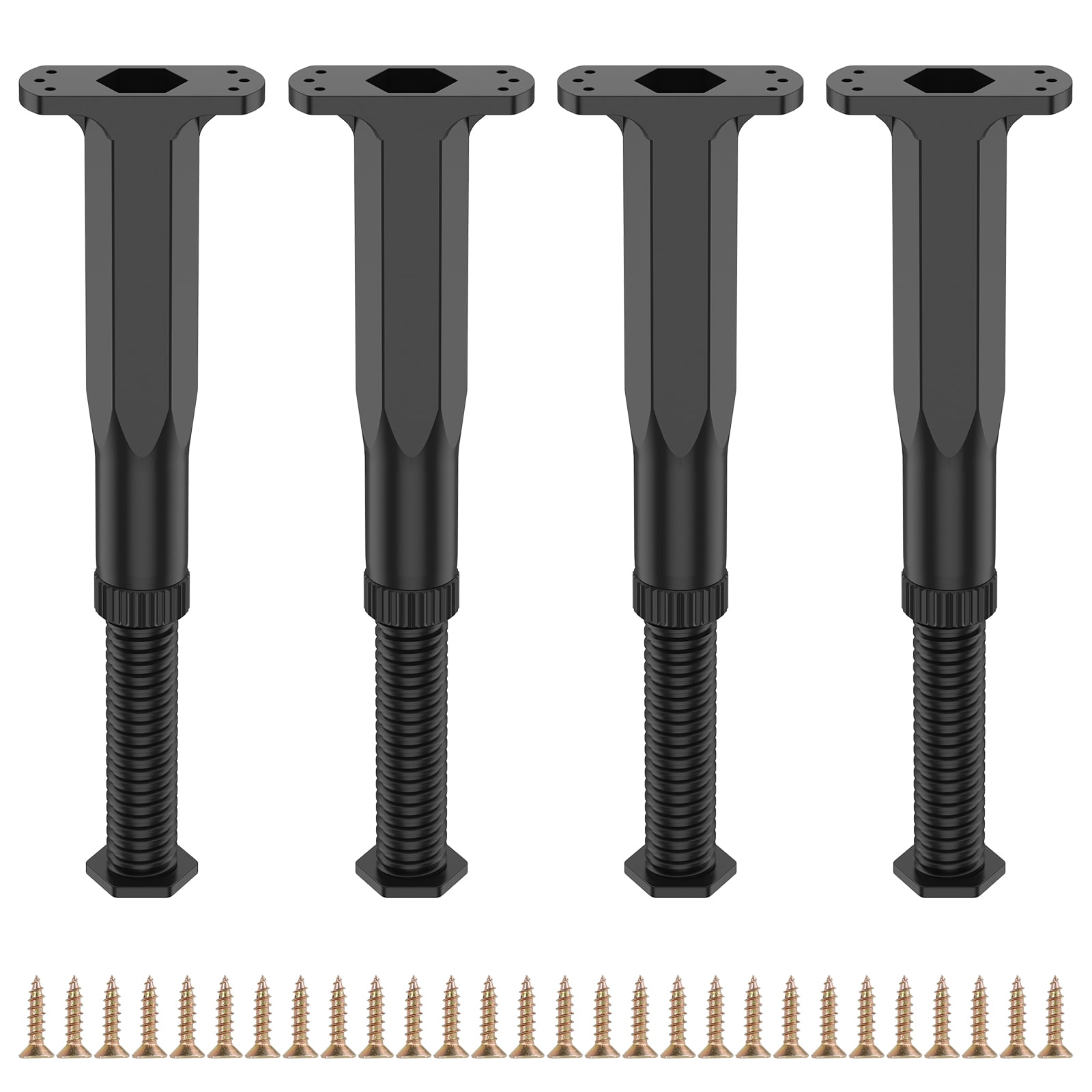 NUAHRHY 4Pcs Bed Frame Support Leg 7.8-15inch Adjustable Height Frame ...