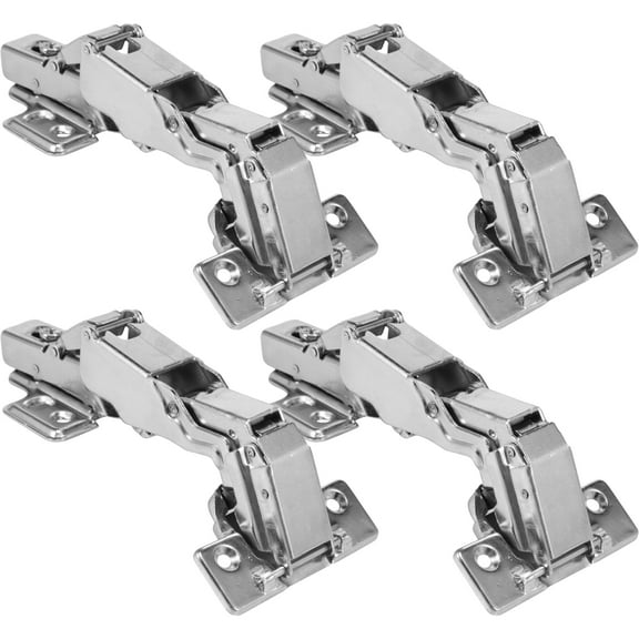 60 Packs (30 Pairs) 1/2 Inch Overlay Soft Close Hinges Satin Nickel ...