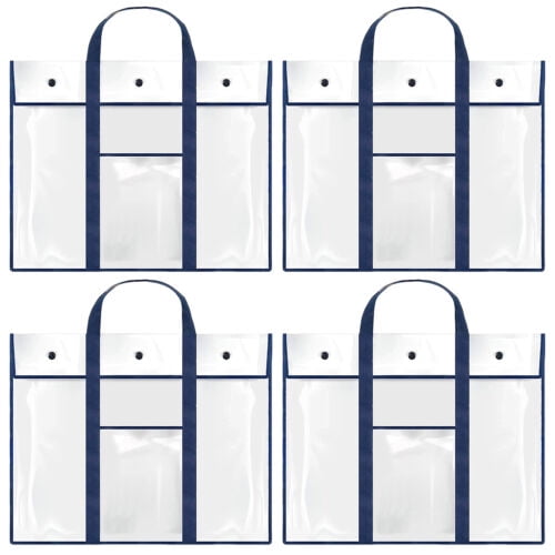 NUAHRHY 4pcs Art Portfolio Bag - Durable & Large Capacity PVC Art ...