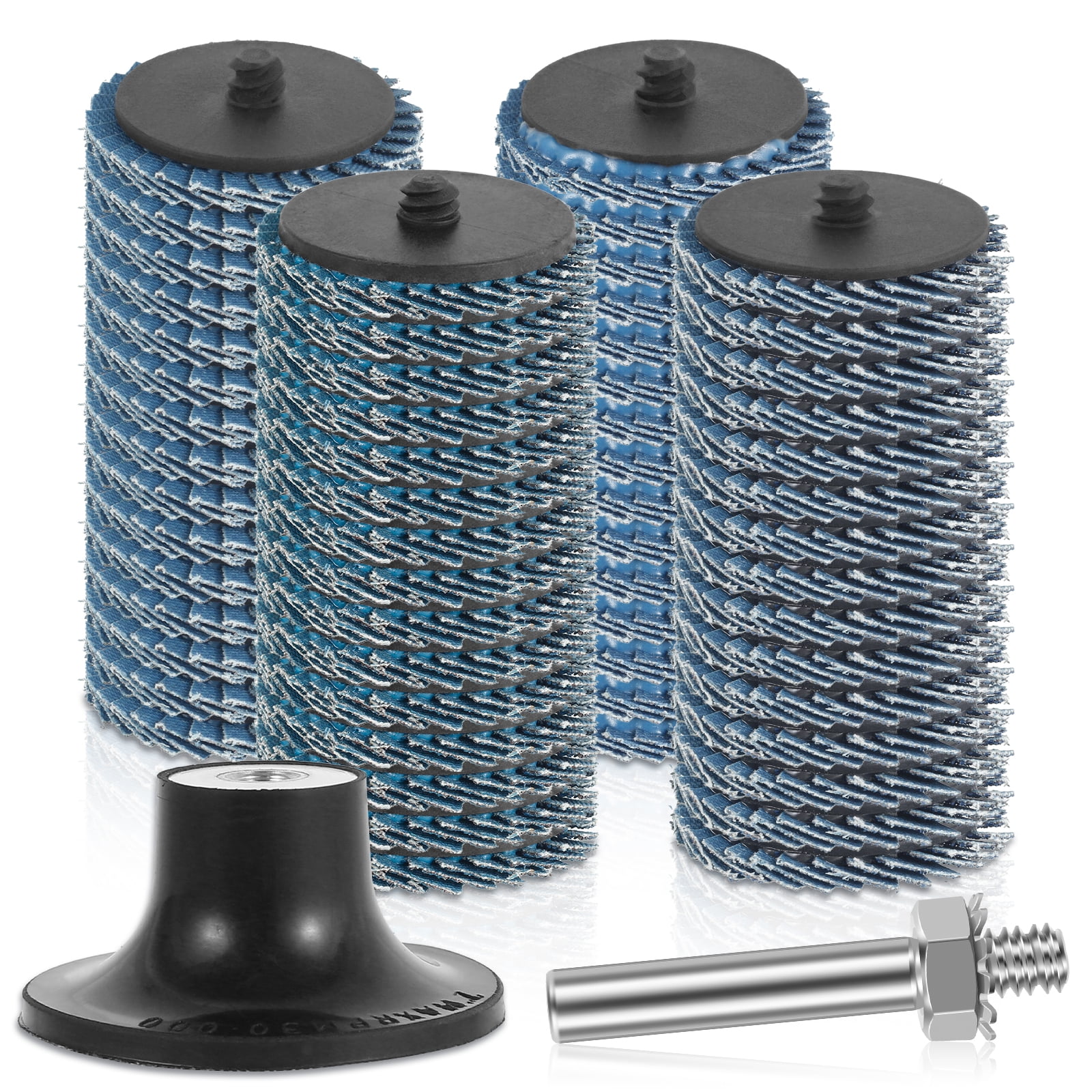 NUAHRHY 60Pcs Mini Flap Disc Set 2 Inch Alumina Die Grinder Sanding ...