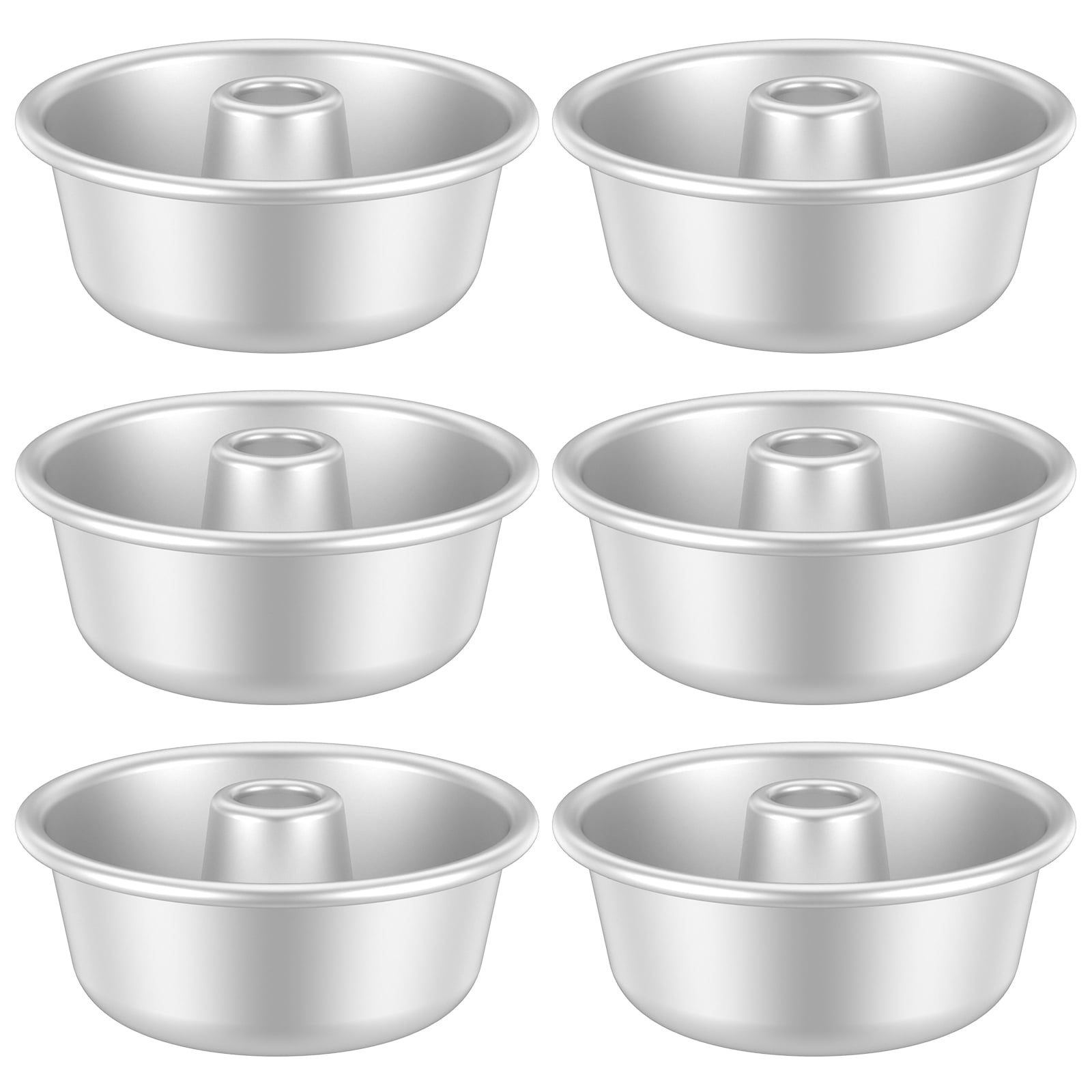 NUAHRHY 6Pcs Pound Cake Pan Nonstick Tube Cake Pan Stackable Pound Cake ...