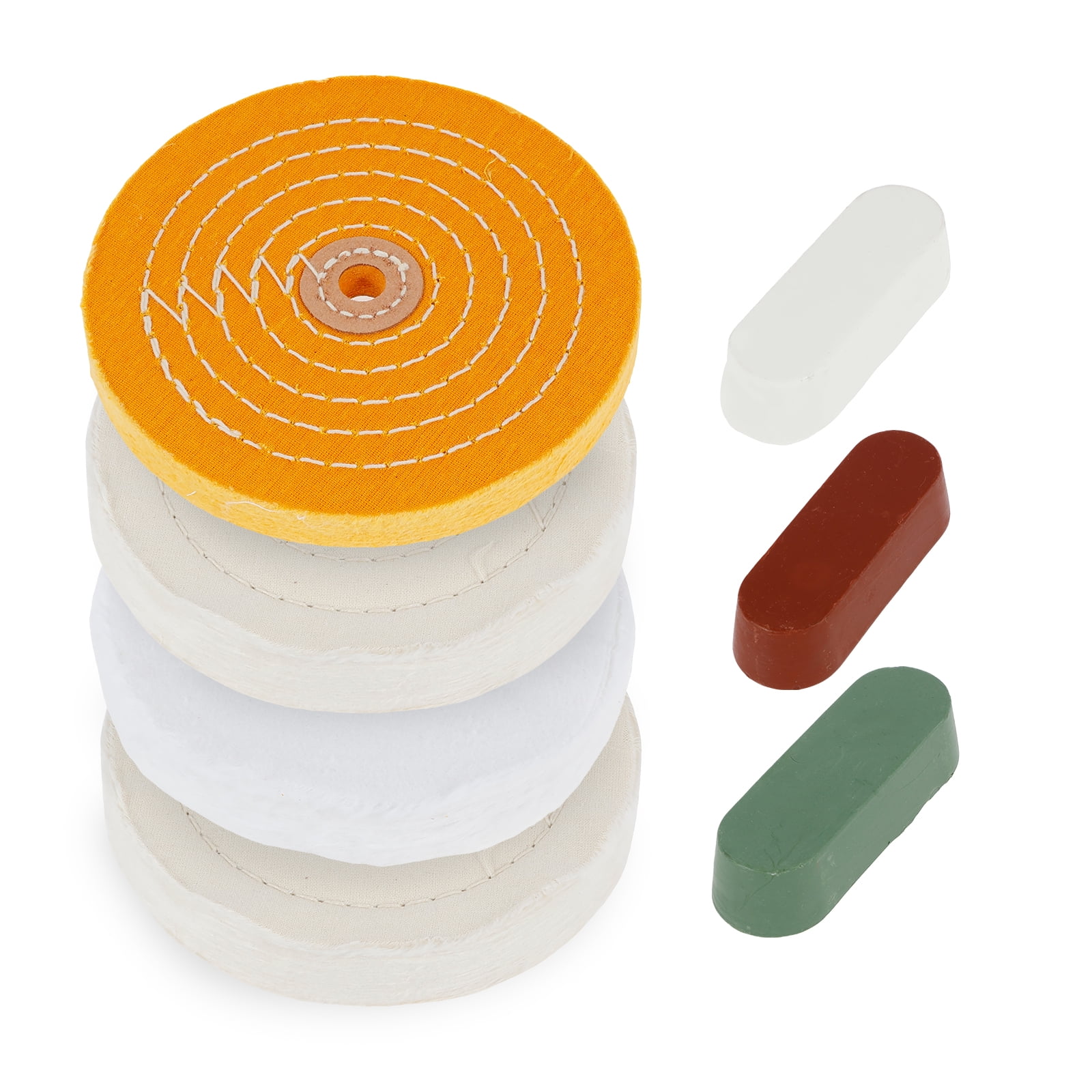 NUAHRHY 7 Pcs 6inch Polishing Wheels Kit Including 4 Polishing Wheels ...