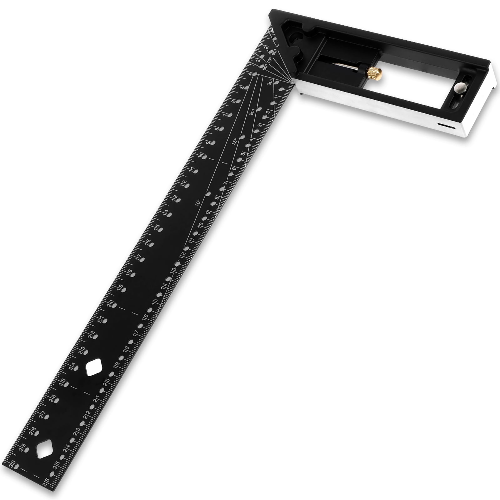 NUAHRHY Aluminium Alloy Right Angle Ruler With Multi Holes Stable Quick ...
