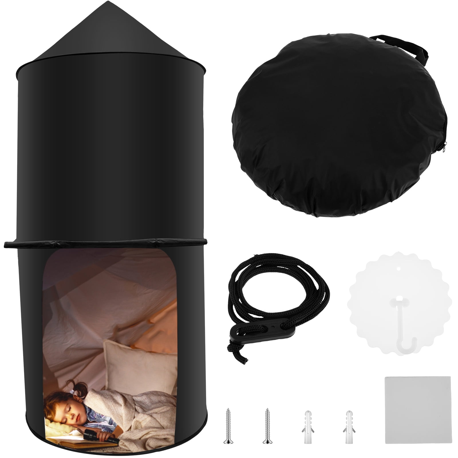 NUAHRHY Calm Corner Tent Hanging Calm Down Canopy Foldable Blackout ...