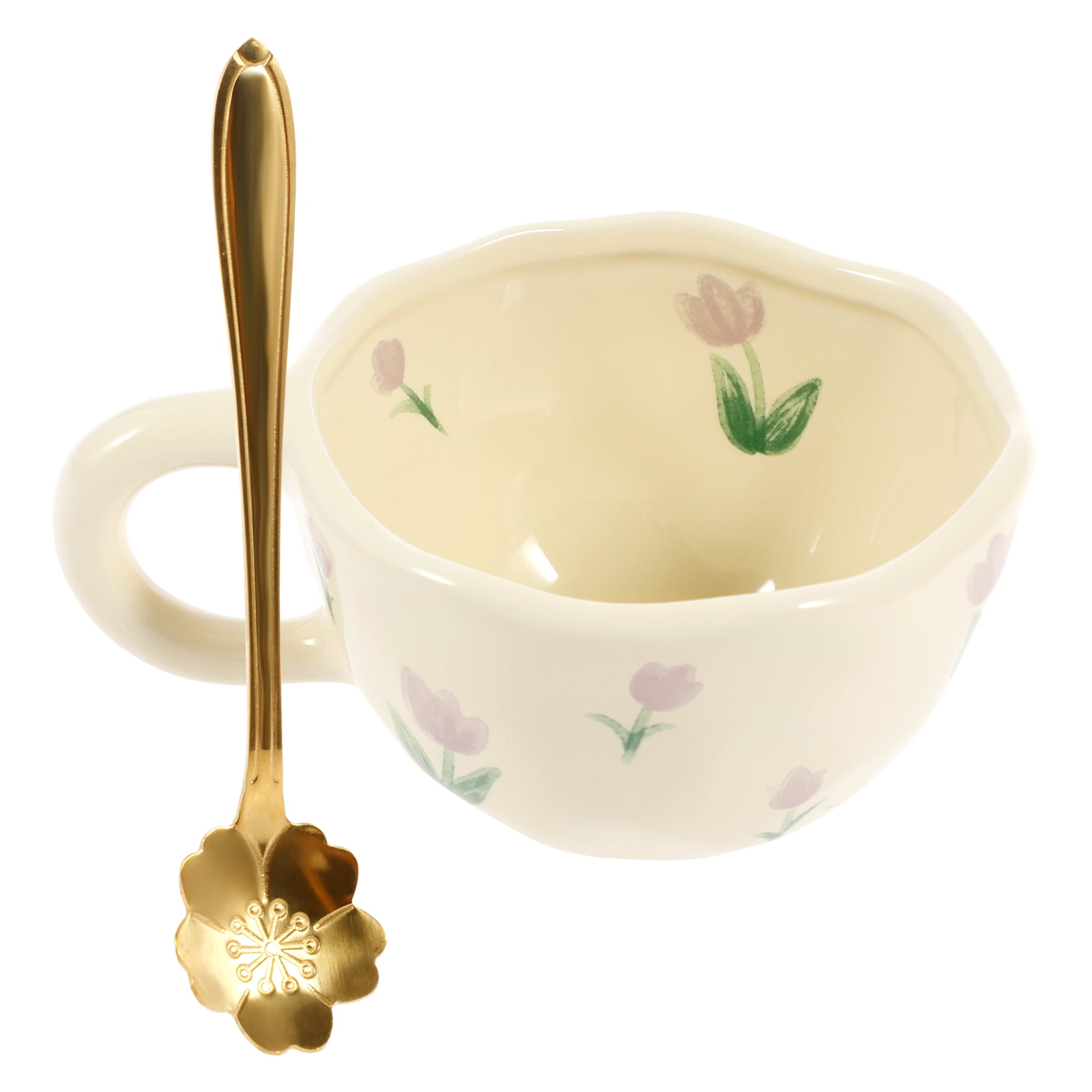 NUAHRHY Ceramic Tea Mug Smooth Vintage Mugs with Handle Cute Tea ...