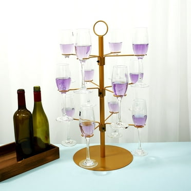 12 Drinks Cocktail Tree Stand, 3 Tier Metal Drinks Party Display Stand ...