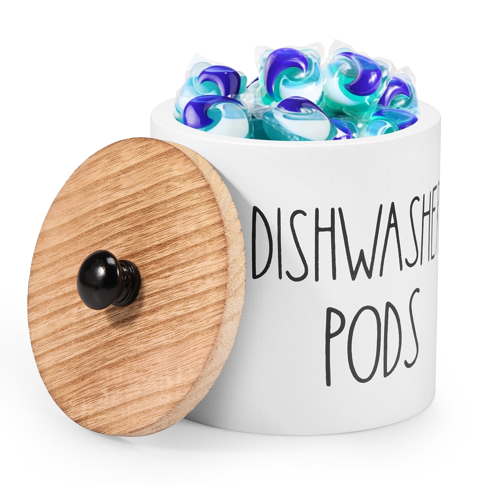 NUAHRHY Dishwasher Pod Holder with Lid Stylish Dishwasher Tablet ...