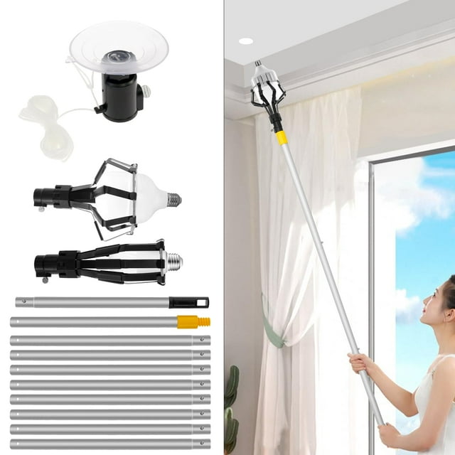 NUAHRHY Light Bulb Changer for High Ceilings 12FT Extension Pole Light ...