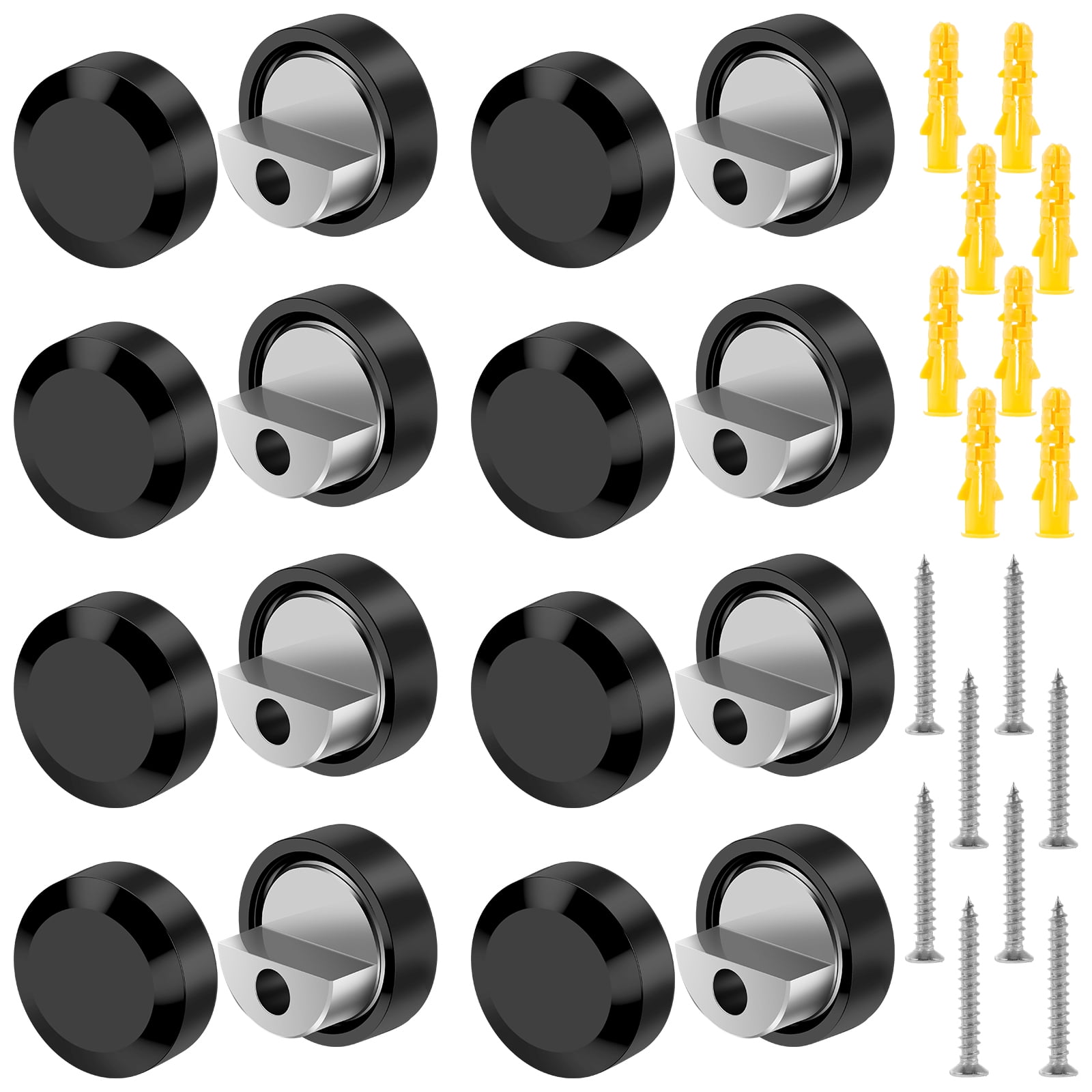 NUAHRHY Mirror Clips Solid Round Shape Mirrors Bracket Pretty Mirror ...