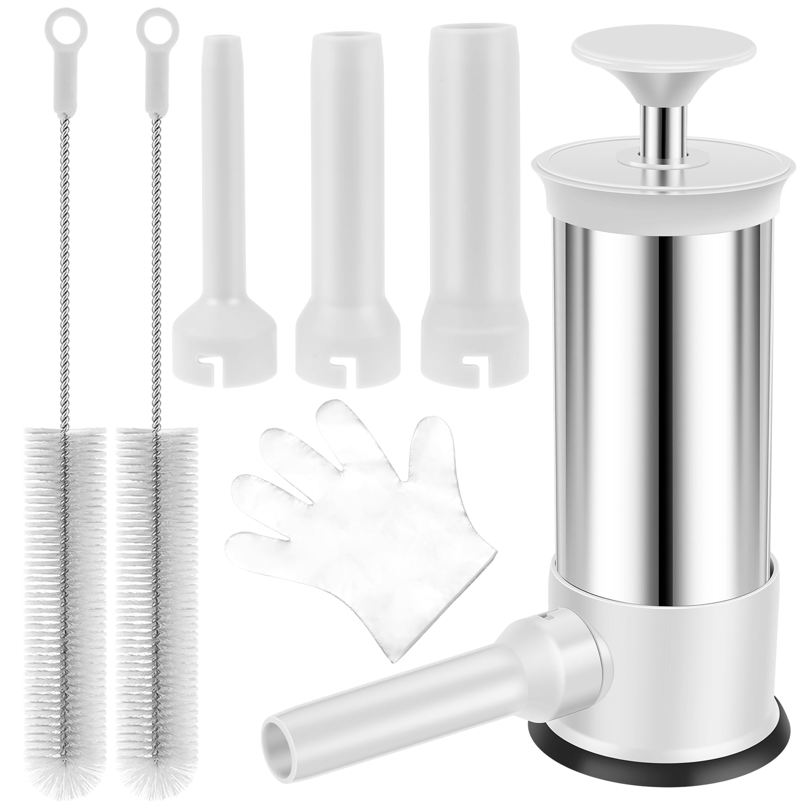 NUAHRHY Sausage Stuffer with 4 Stuffing Tubes 2.2LBS Sausage Maker ...