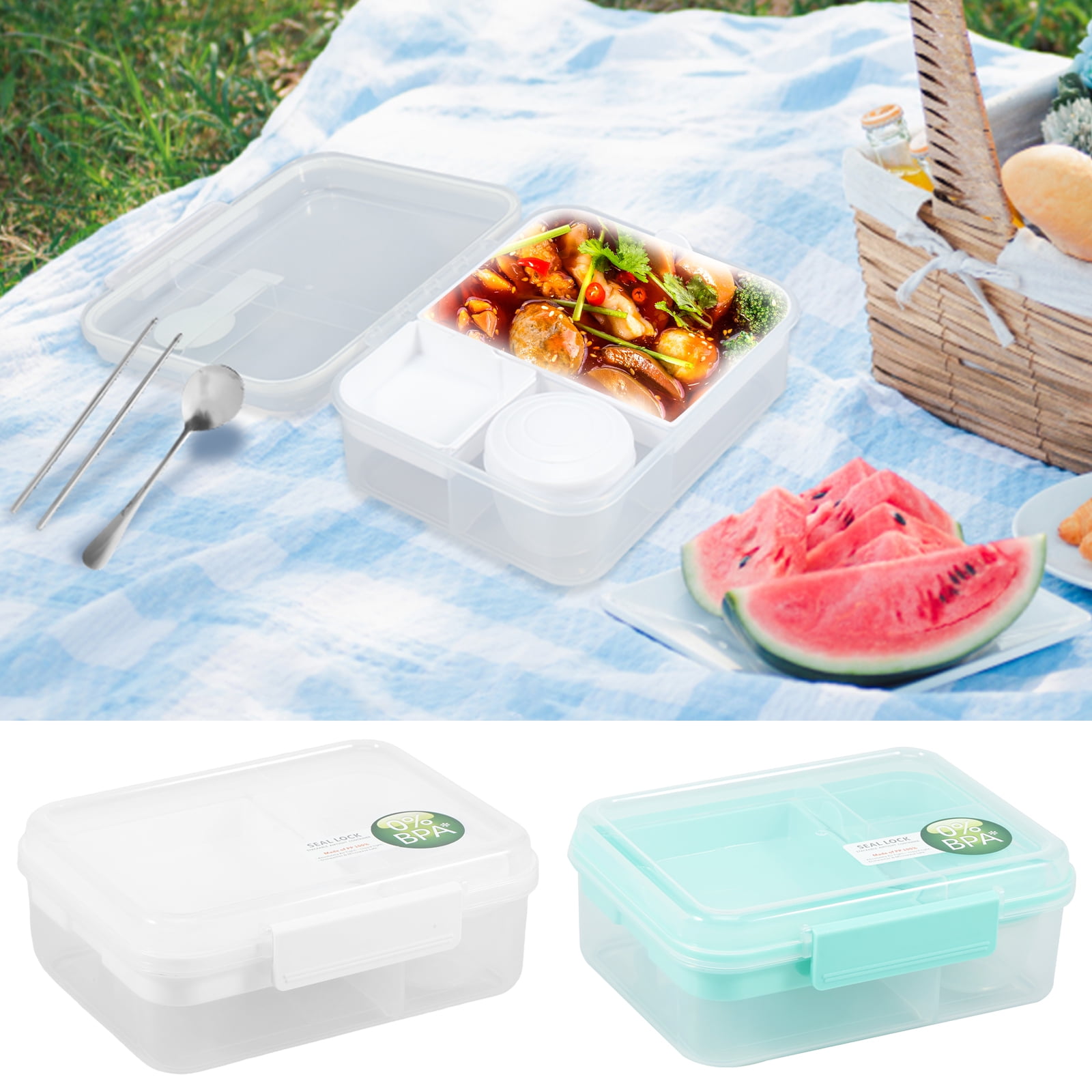 NUAHRHY Snackle Box Container Double Layer Meal Prep Containers ...