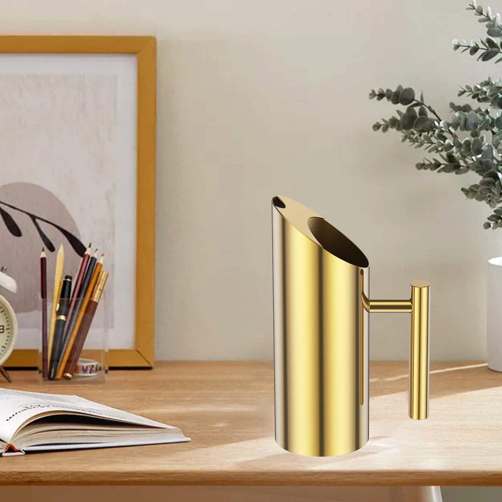 NUAHRHY Stainless Steel Water Pitcher Rustproof Metal Pitcher with Ice ...