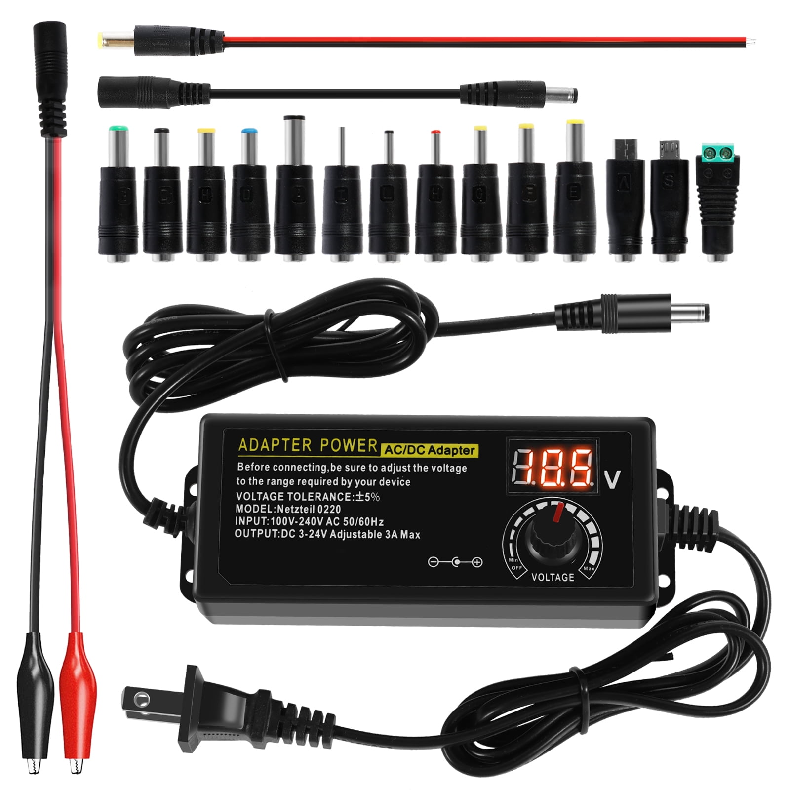 NUAHRHY Universal Power Supply for 3V to 24V Household Electronics ...