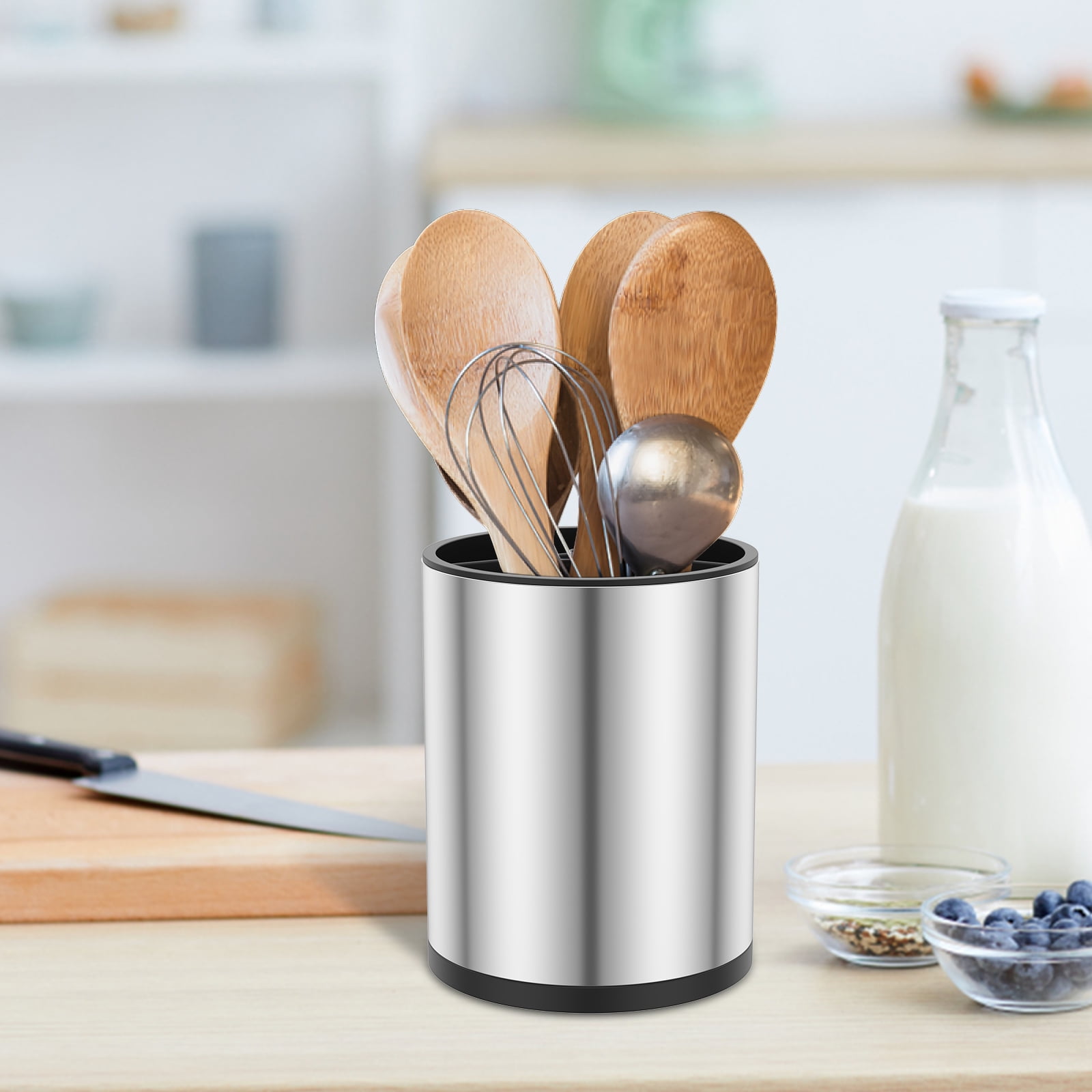 NUAHRHY Utensil Holder 360° Rotating Kitchen Utensil Holder Large ...