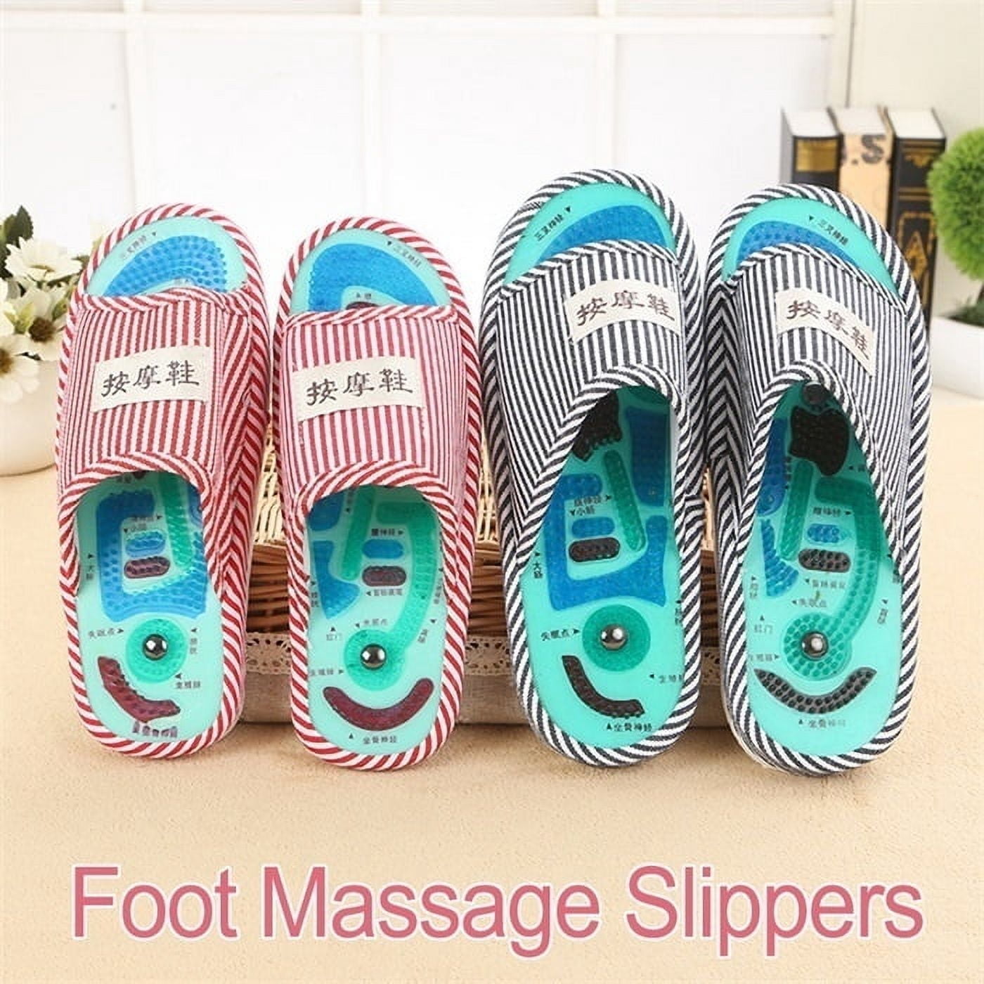 NUAHRHY Vogue Foot Massage Slippers Health Shoe Reflexology Magnetic ...