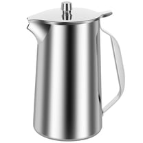 Stainless Steel Pitcher, Large Capacity Water Pitcher Ergonomic Handle ...