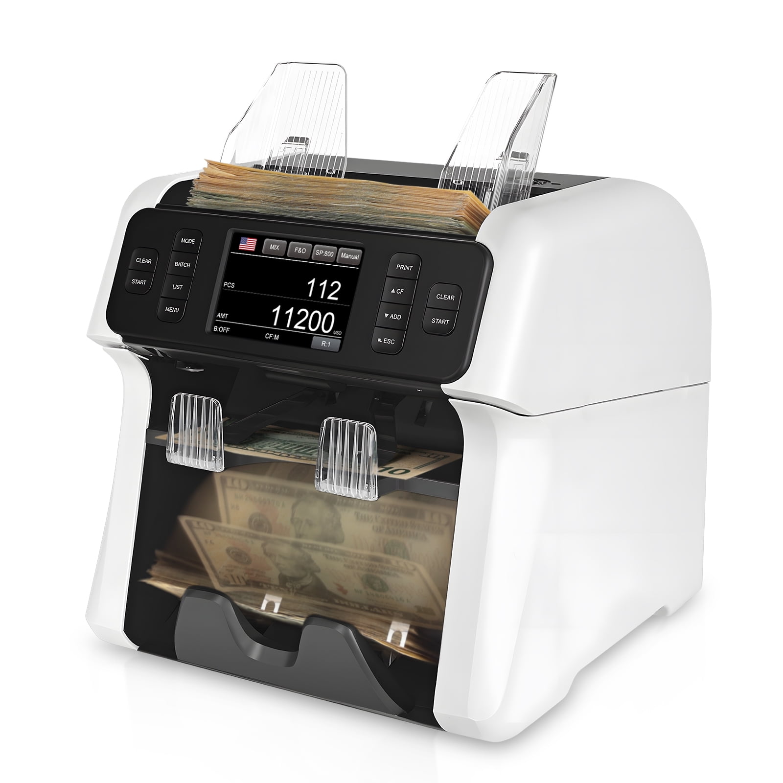 NUCOUN VS-75 1+1 pocket Money counter machine mixed denomination Bill ...