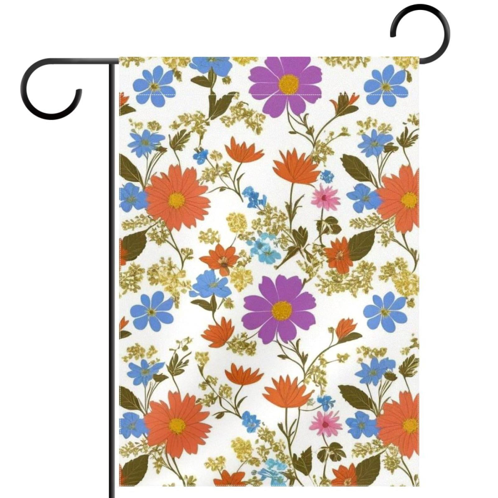 NUEAHEDN Aesthetic Art Flower Flags for Outside Decoration, Yard ...