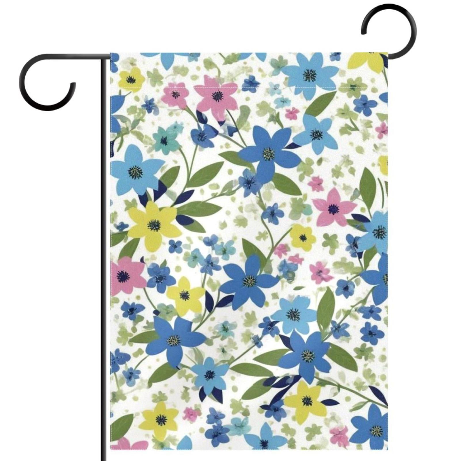 NUEAHEDN Aesthetic Art Flower Flags for Outside Decoration, Yard ...