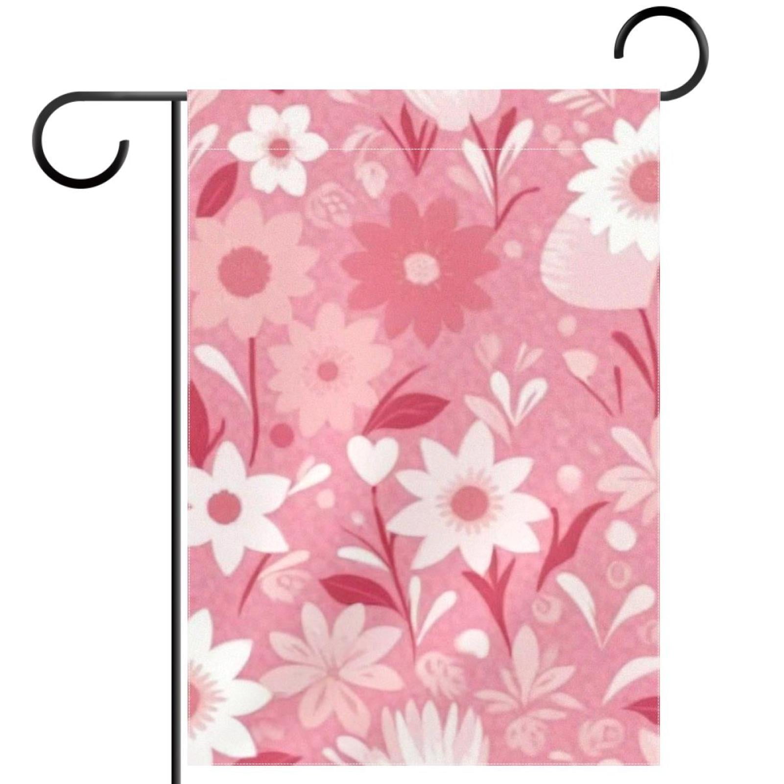 NUEAHEDN Aesthetic Art Flower Flags for Outside Decoration, Yard ...