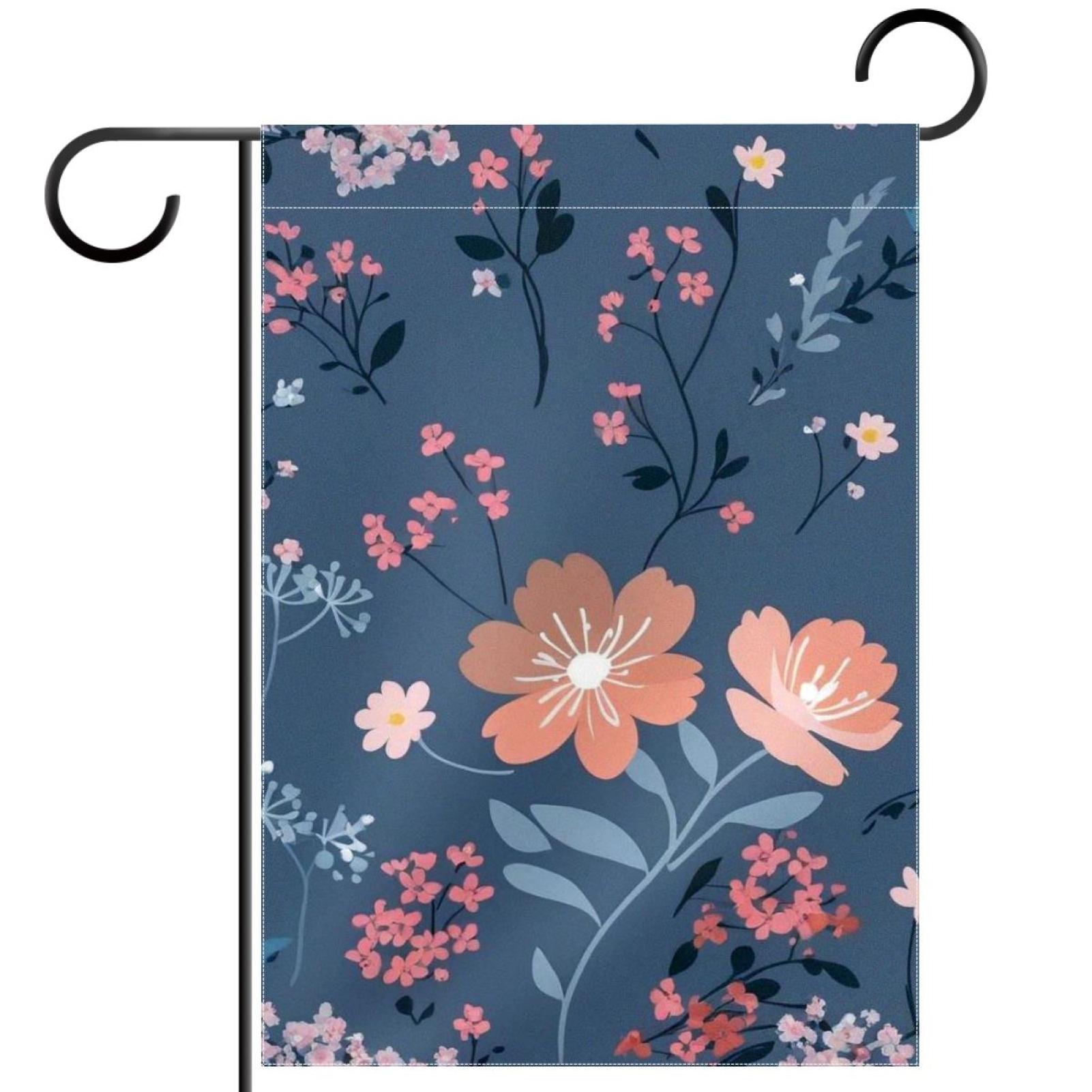 NUEAHEDN Aesthetic Colored Flowers Flags for Outside Decoration, Yard ...