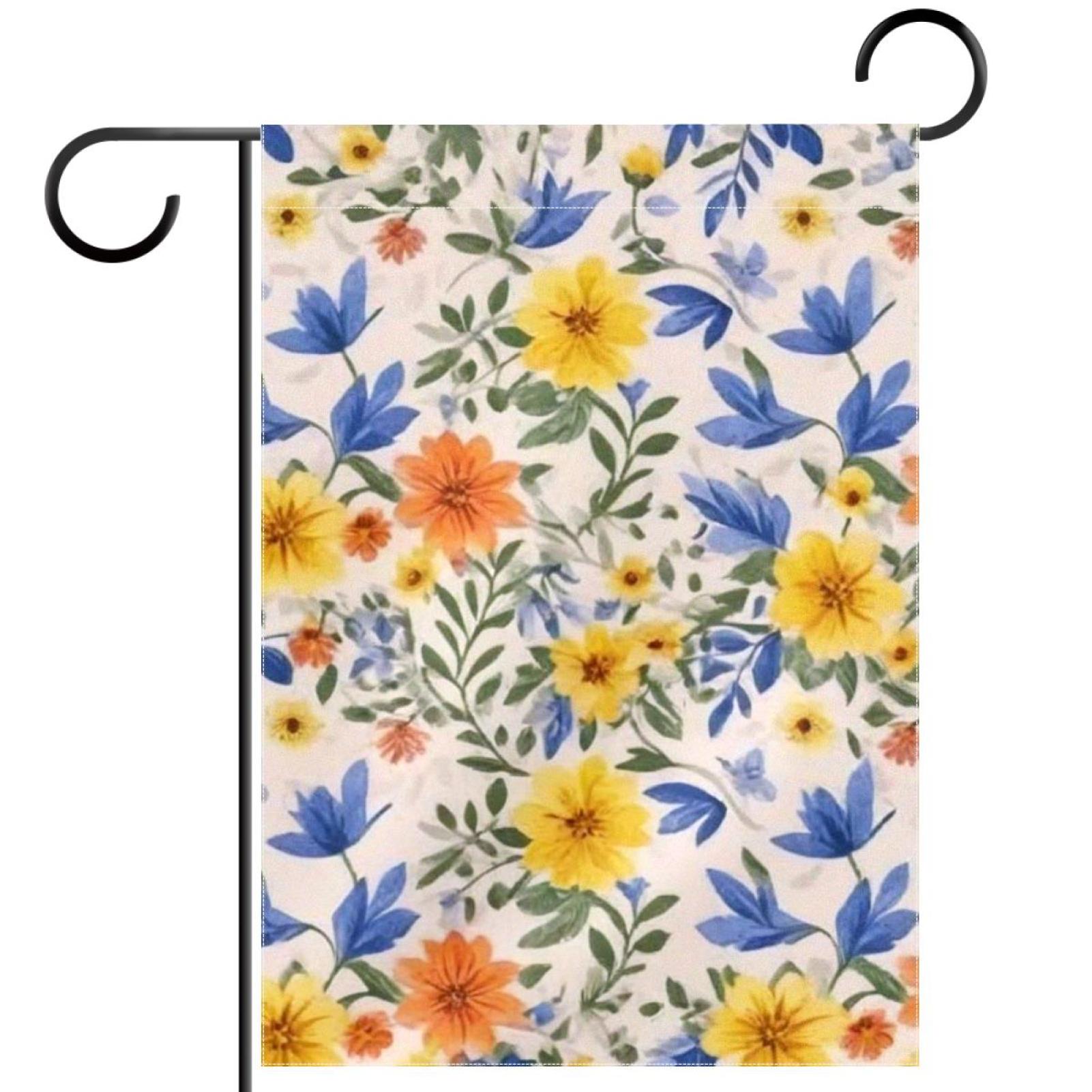 NUEAHEDN Aesthetic Colored Flowers Garden Flag for Outside,28x40 Inch ...
