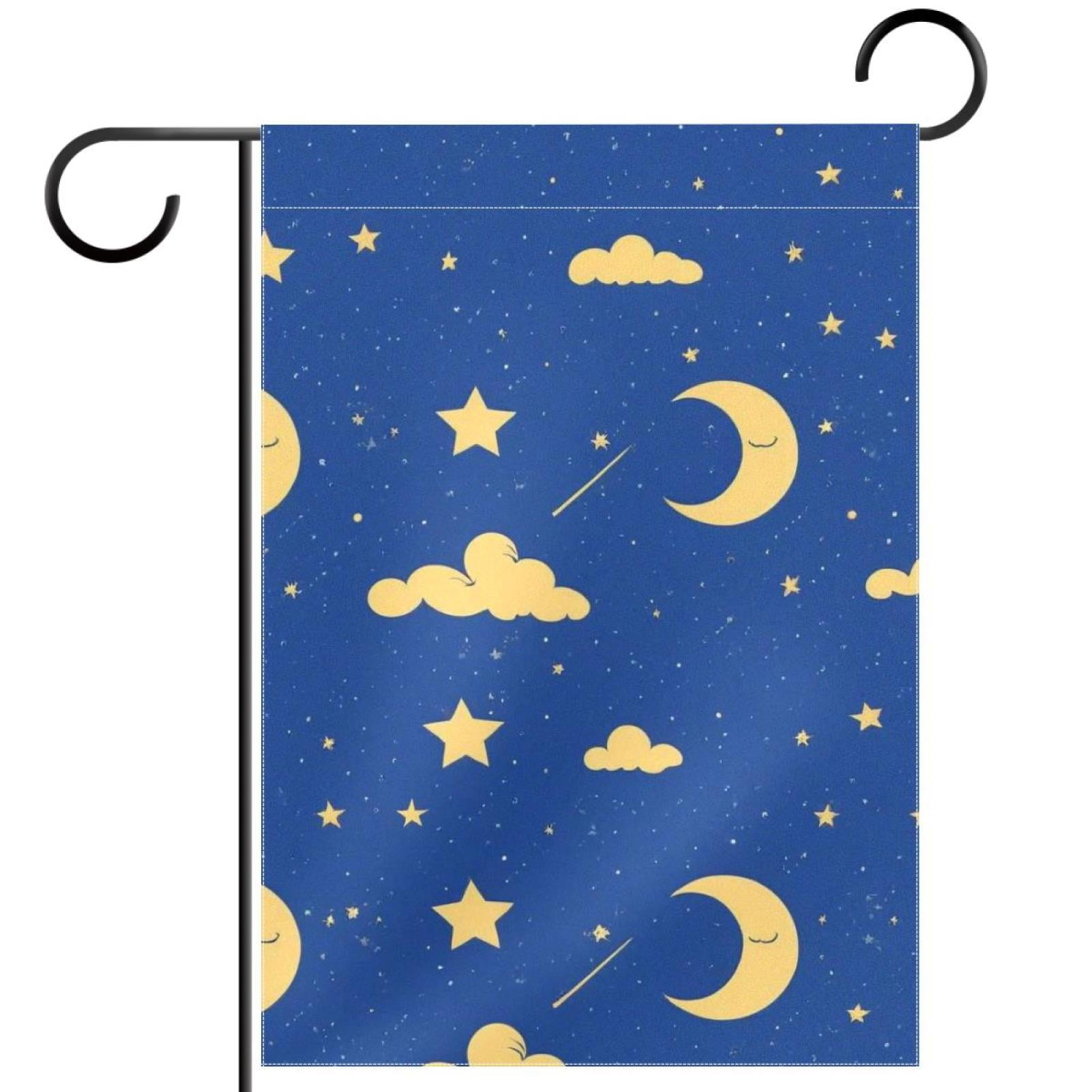NUEAHEDN Aesthetic Stars and Moon Garden Flag for Outside,28x40 Inch ...